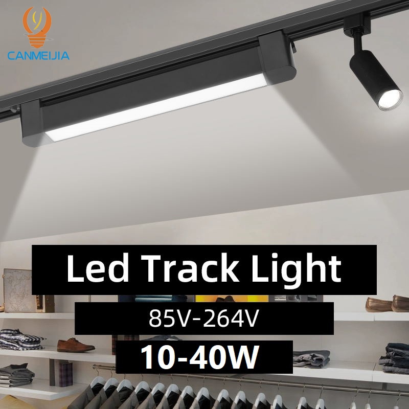 Tri-color Led Linear Track Light 10W 20W 30W 40W COB Track Lamp ...