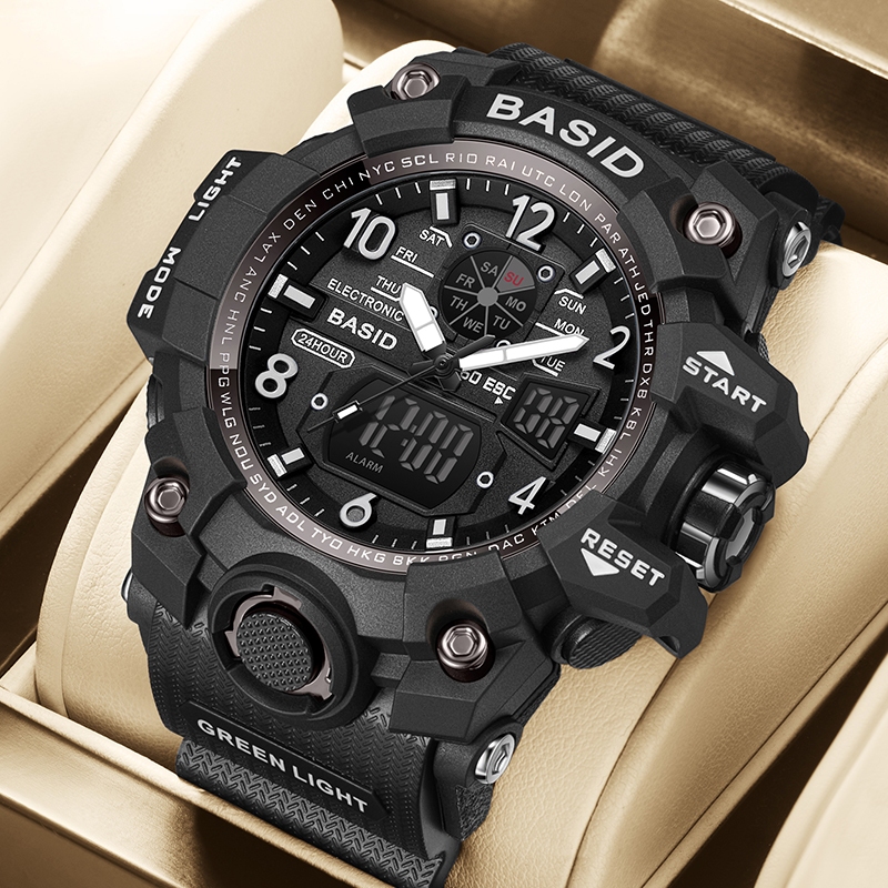 BASID 8803/in stock Men's Watch Calendar Stopwatch Luxury Quartz Watch ...