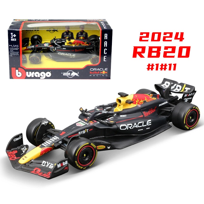 Bburago 1:43 2024 F1 Red Bull RB20 #1 Max Verstappen Ferrari SF24 ...