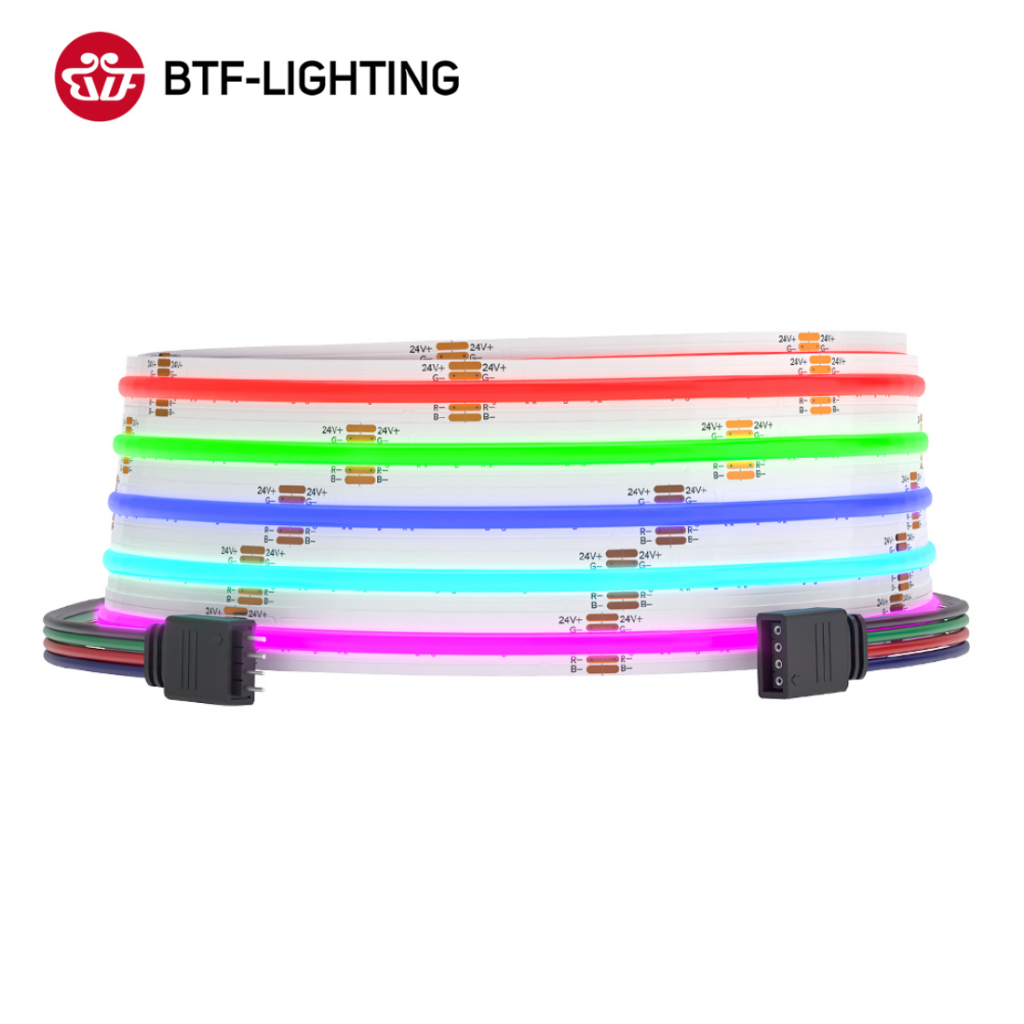 BTF-LIGHTING COB RGB LED Strip Light 576LEDs/m 4Pin 10mm DC24V Flexible ...