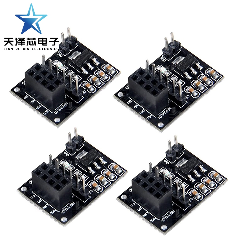 4pcs NRF24L01+ Wireless Module with Breakout Adapter On-Board 3.3V ...