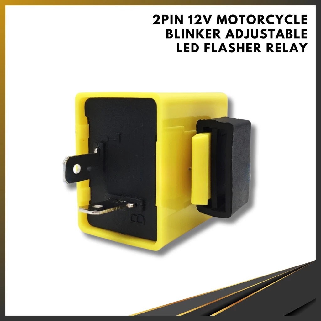 2PIN 12V Motorcycle Blinker Adjustable LED Flasher Relay Turn Signal ...