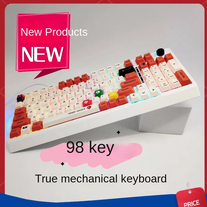 Spirit Key Mechanical Keyboard 98 Keys Mixed Light Wired Green Axis Red ...
