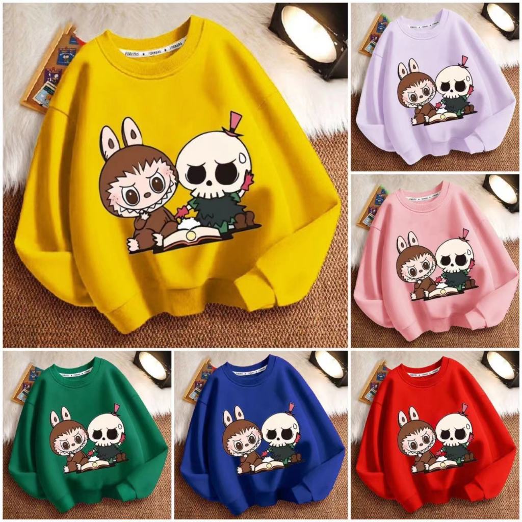 labubu sweatshirt for kids popmart Spring Autumn clothes | Shopee ...
