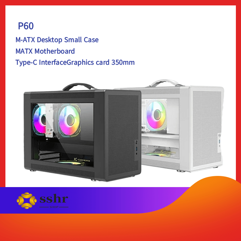 Power Train MATX P60 Desktop Small Case U3 Type-C Desktop MINI Small ...