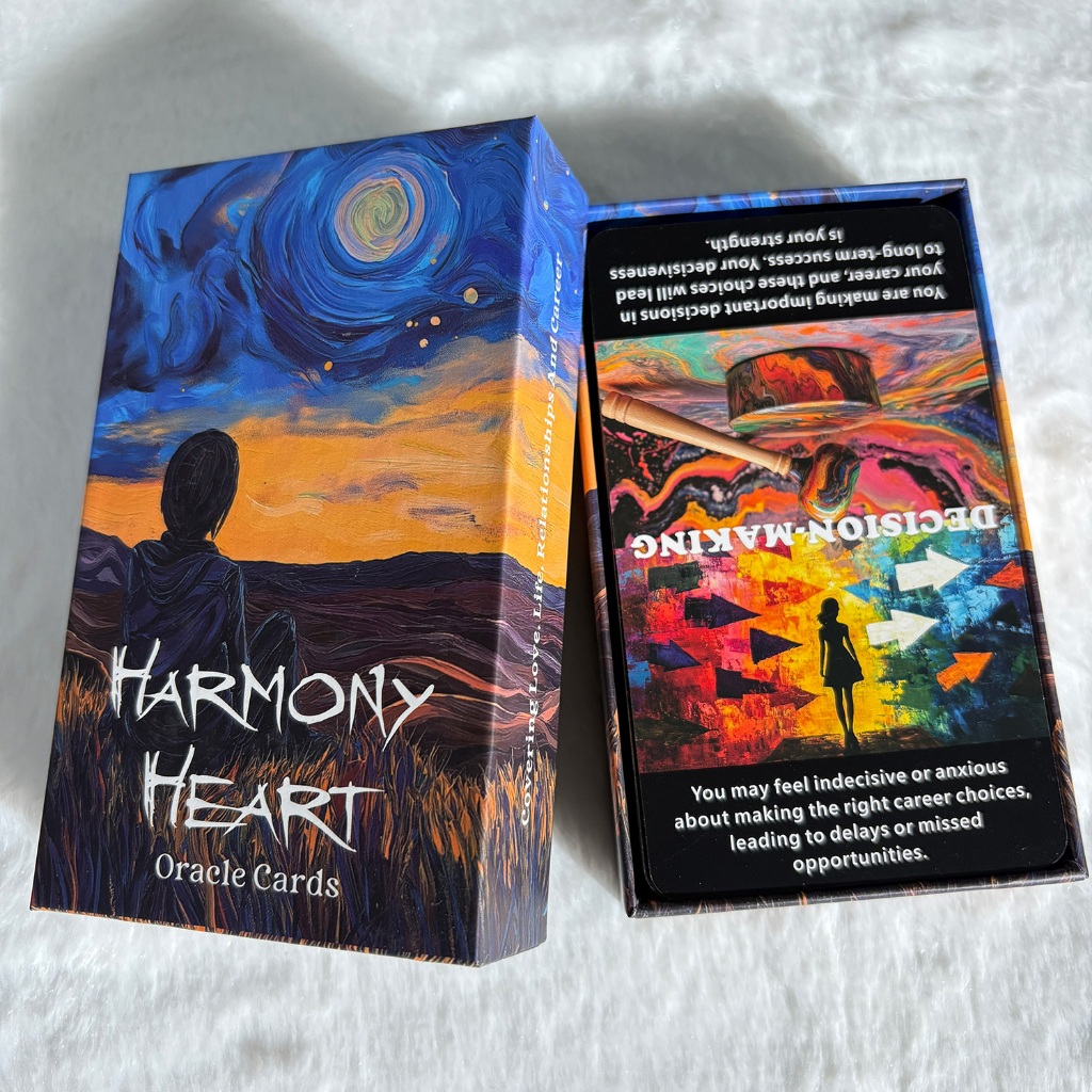 Harmony Heart Oracle Cards 56PCS Colorful Abstract Cards 12x7cm for ...