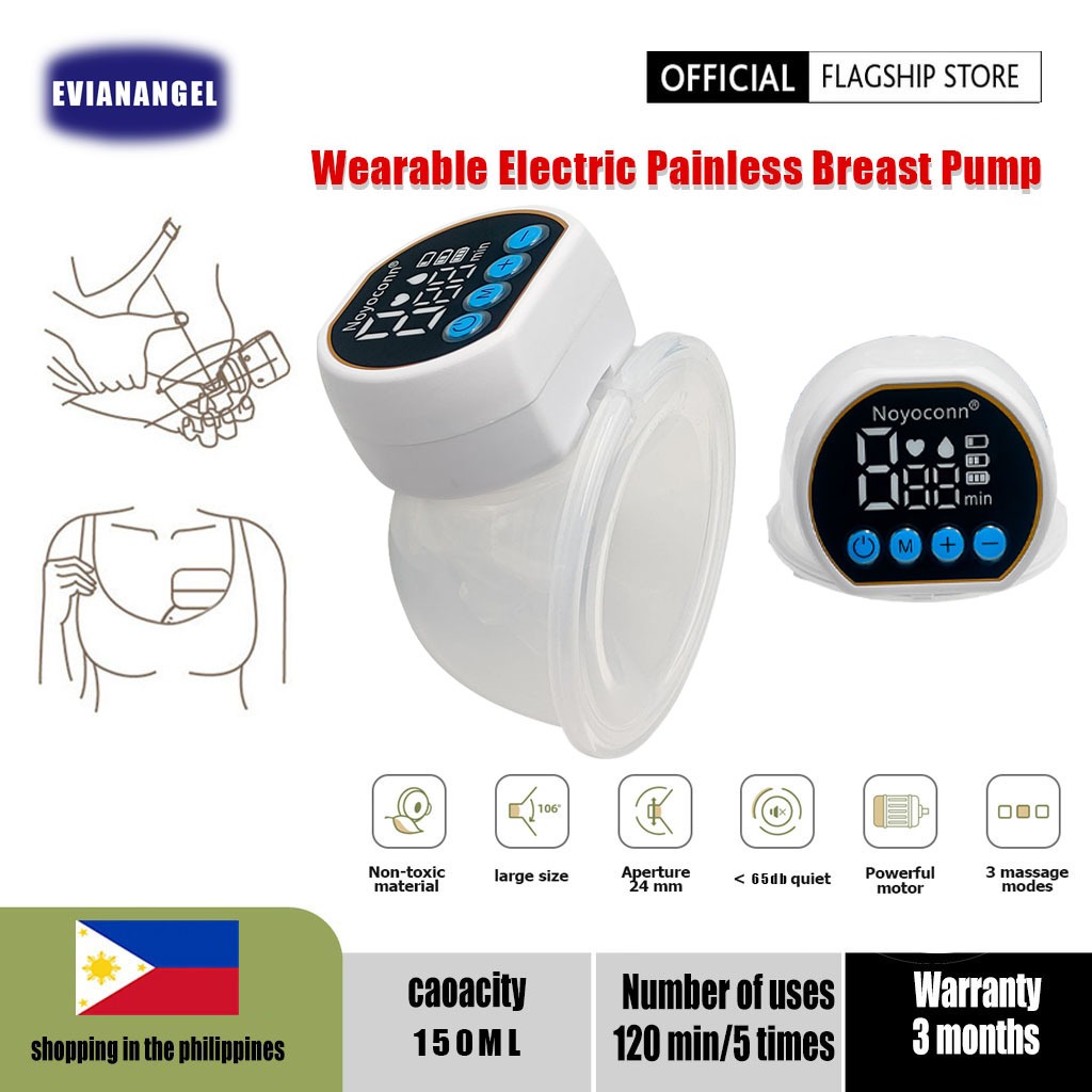 EvianAngel Electric Breast Pump Rechargeable Breast Massager Silent ...