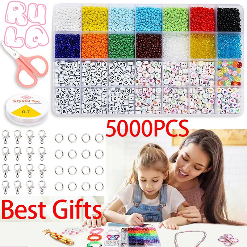 DIY Beads Kit Acrylic Letter Beads Set DIY Bracelet Complete Set ...