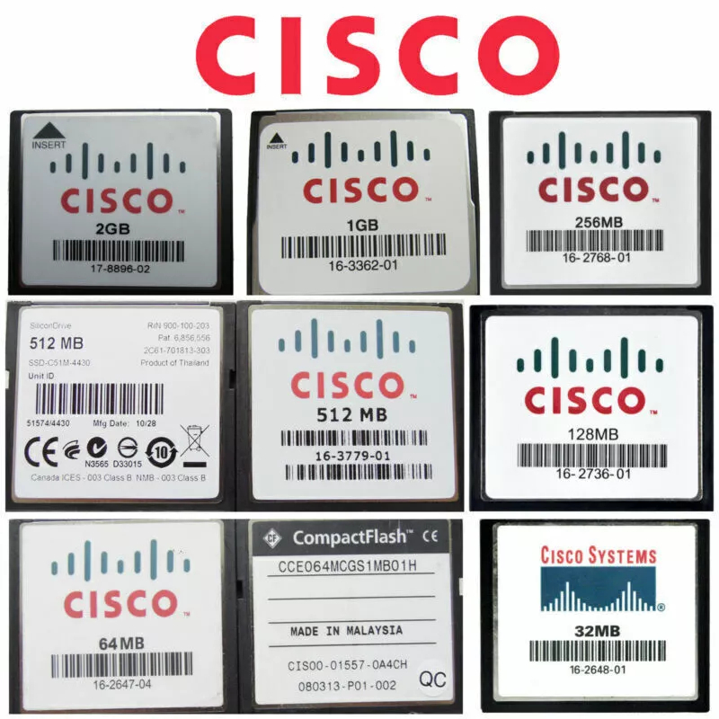 Used 32MB 64MB 128MB 256MB 512MB Cisco CF 1GB 2GB Compact Flash Memory ...