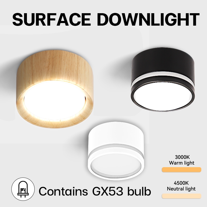 LED Downlight Ceiling Light Surface Mounted Pin Light GX53 Bulb For ...