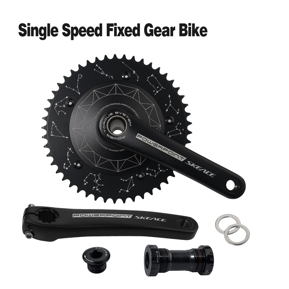 SKEACE 1/8*49T 144mm BCD Matte Black Single Speed Track fixed-gear Bike ...