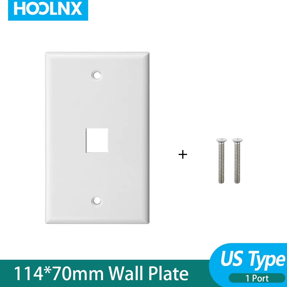HOOLNX Keystone Jack Wall Plate USA Faceplate, Low Profile Ethernet ...