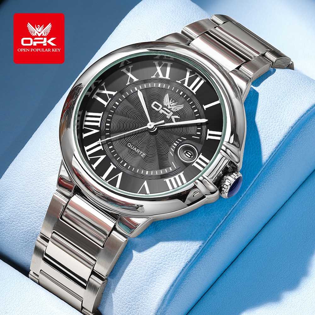 OPK Watch For Men Waterproof Original With Box Stainless Steel Strap ...