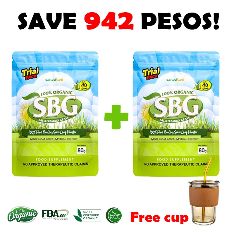 SBG Barley Grass Powder Original Salveo Barley Grass Trial Pack 80 ...