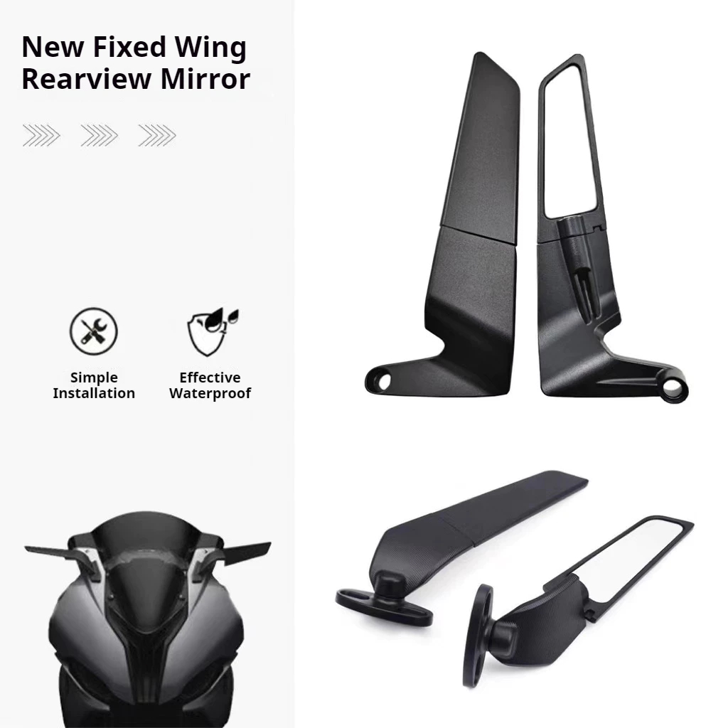 UNIVERSAL WINGLET ALLOY NINJA STEALTH MIRROR WIND WINGS SIDE MIRROR ...