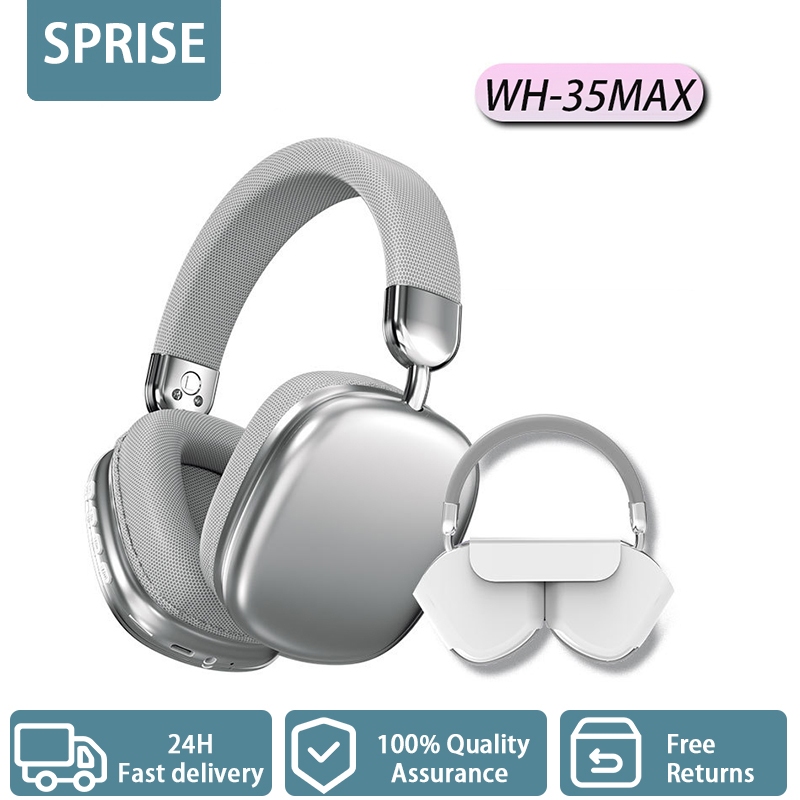 SPRISE WH35 Silver Bluetooth Headphone Earphone Wireless HiFi With Mic ...