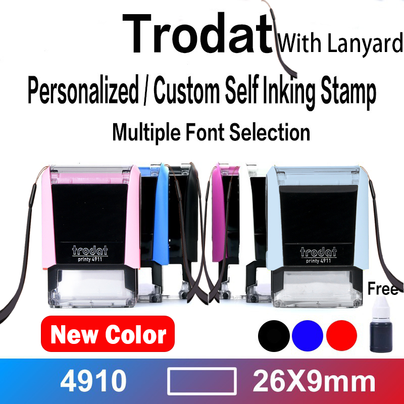 TRODAT 4910 4911【free ink】 Personalized Self inking Stamp Personalized/Signature Position Stamp ...