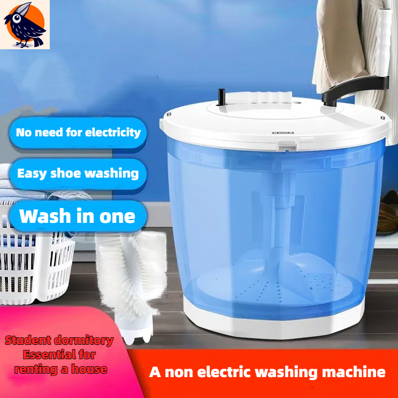 Mini Small Outdoor Manual Hand Crank Mini Washing Machine Portable Non ...