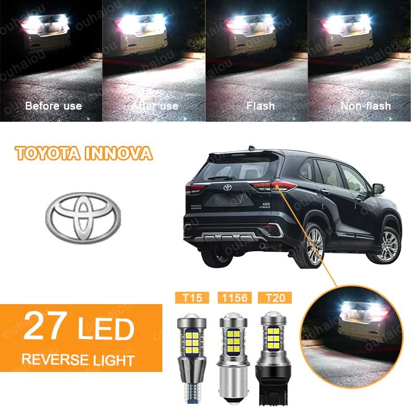 1PC【TOYOTA】Innova 27LED Car Reverse Light Bulb Flash & Non Flash T15 ...