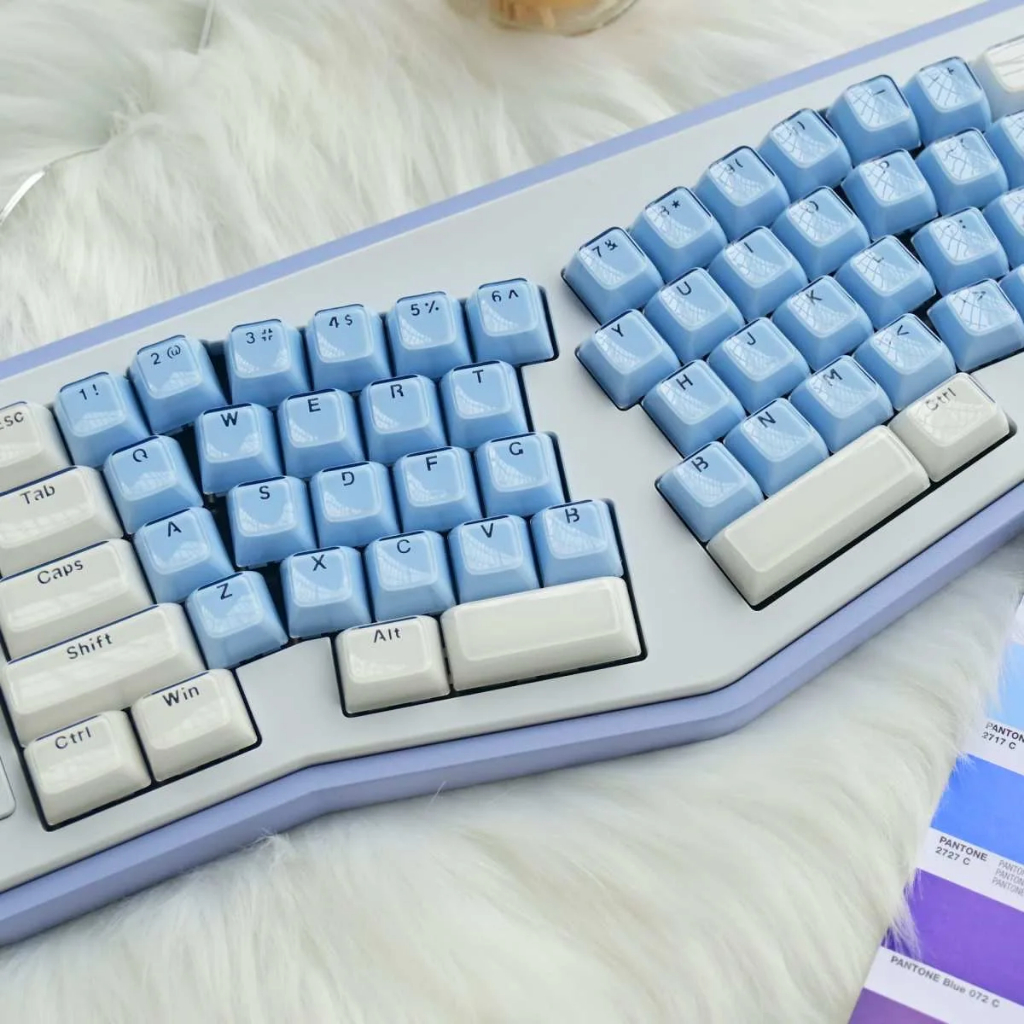 Alice Keycaps MDA Profile Translucent Pink Keycaps Mechanical Keyboard ...