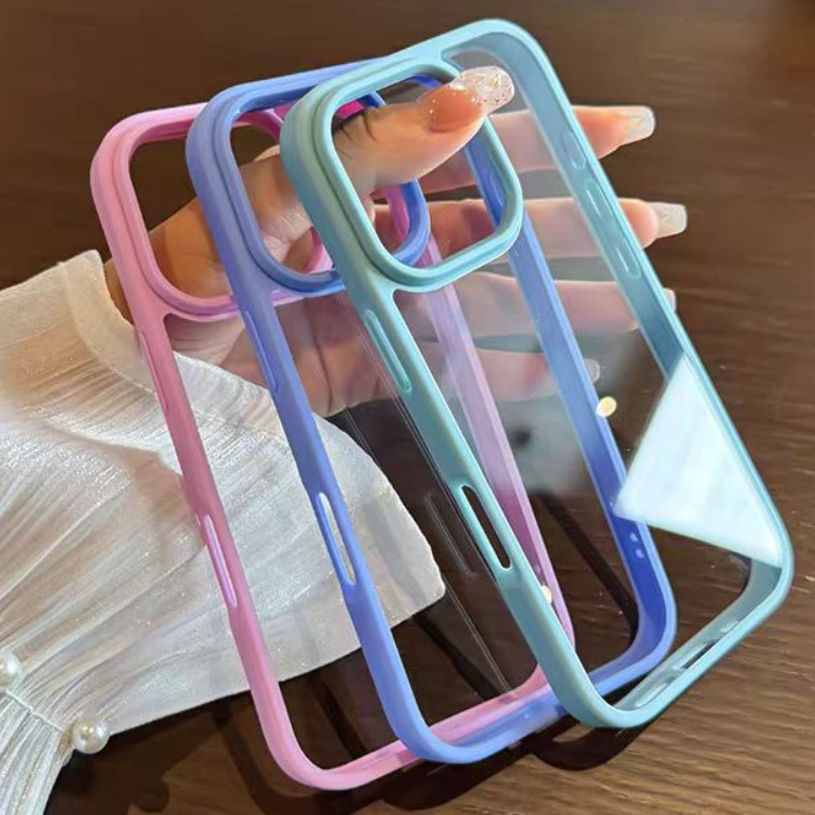 Candy Transparent Acrylic Shockproof Phone Case Compatible for iPhone ...