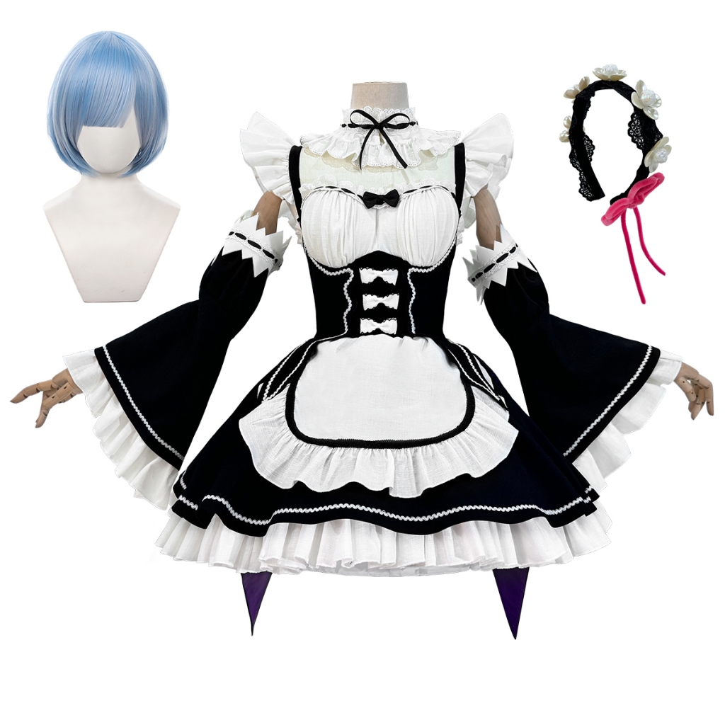 HOLOUN Ram Rem Cosplay Costume RE:ZERO Maid costumes Life in a ...