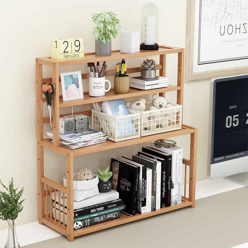 gooreestyle Bamboo Desktop Storage Rack 2/3/4Layers Kitchen Seasoning ...