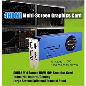 Multiple monitors graphics card GTX1050 1050Ti 750 750Ti GT730 4 HDMI ...