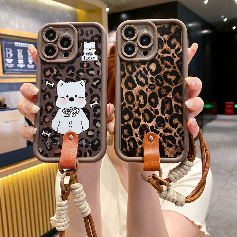 Leopard Wristband Strap Phone Case for Xiaomi Redmi 14C 13C 12C A3 A1 ...