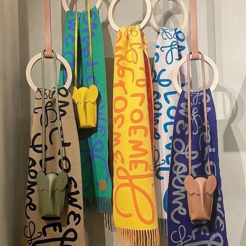 New Style Letter Color Matching Double-Sided Graffiti Scarf Fashion ...