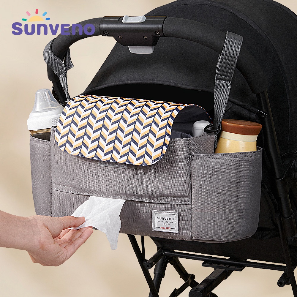 Sunveno Universal Baby Stroller Organizer Expandable Diaper Bag with ...