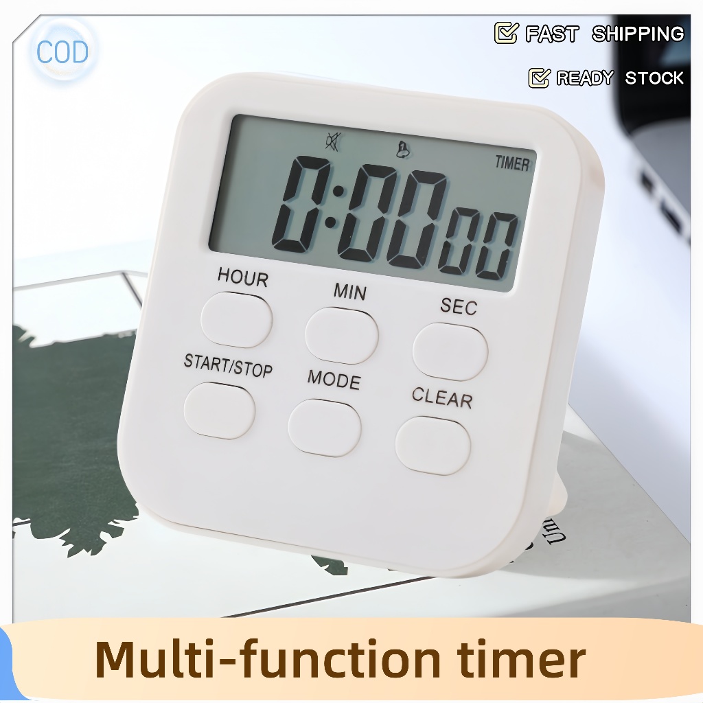 Mute timer with time timer Kitchen electronic countdown reminder hour ...