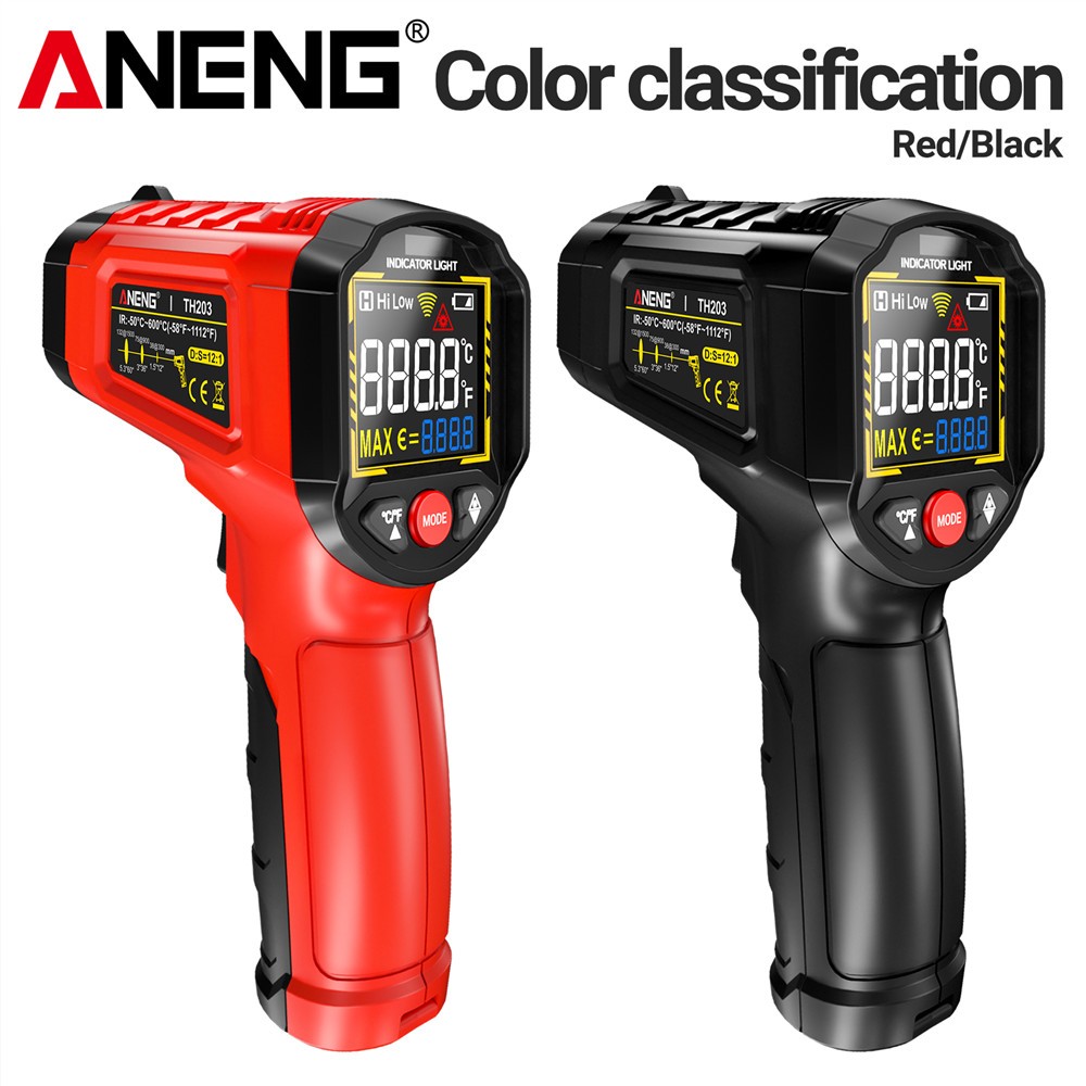 ANENG TH203 Smart Industrial Infrared Thermometer -50~600℃ Temperature ...