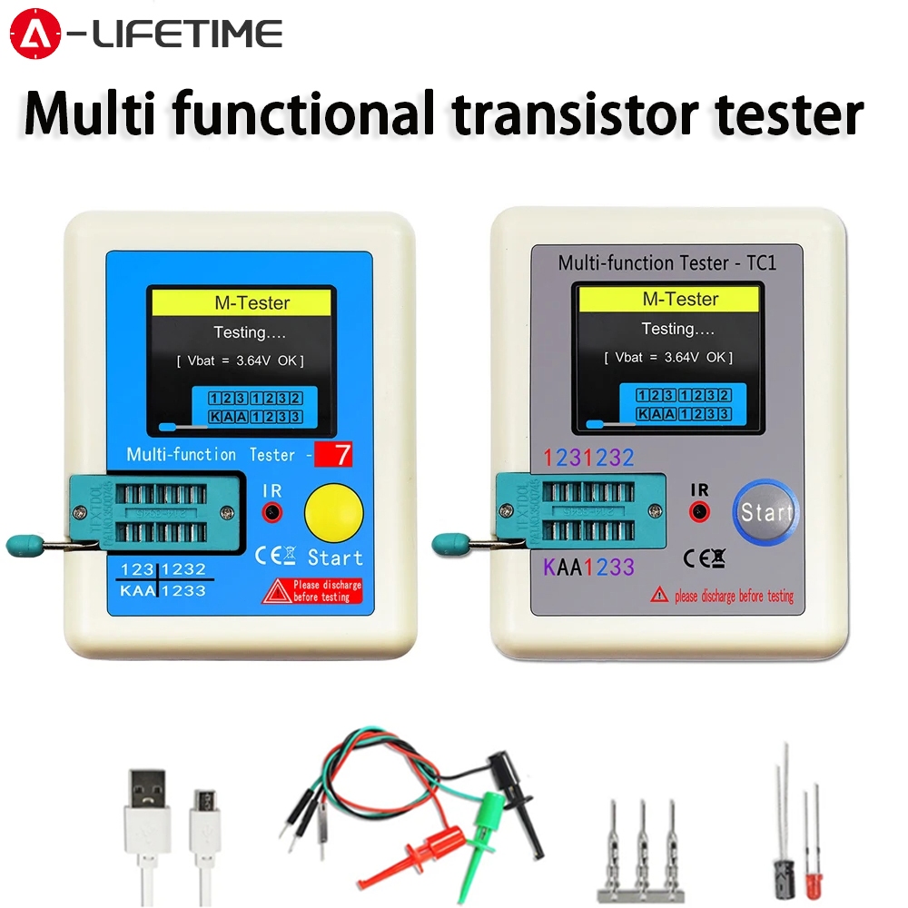 Multifunctional Transistor Tester Multimete TFT Colorful Display LCR-7 ...