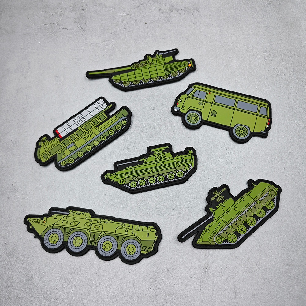 Pvc Soft Rubber Patch Tank Armored Vehicle Shape Velcro Tactical ...