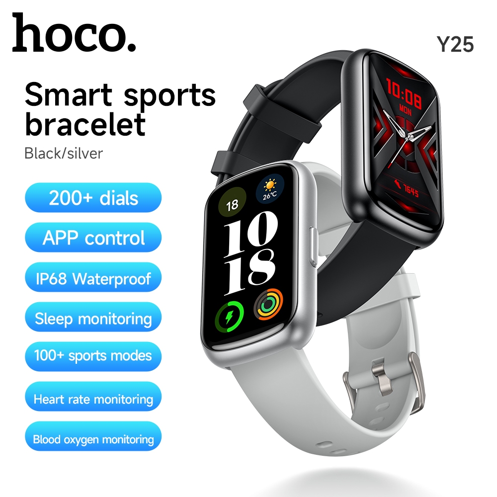 HOCO Y25 Smart Sports Bracelet Bluetooth 5.3 Touch Screen Smart Watch Unisex Ip68 Waterproof ...