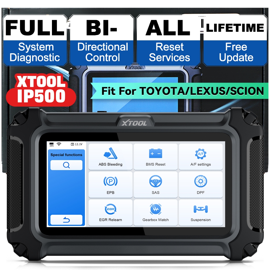 XTOOL IP500-TLS OBD2 Scanner for Toyota/Lexus All System Diagnostic ...