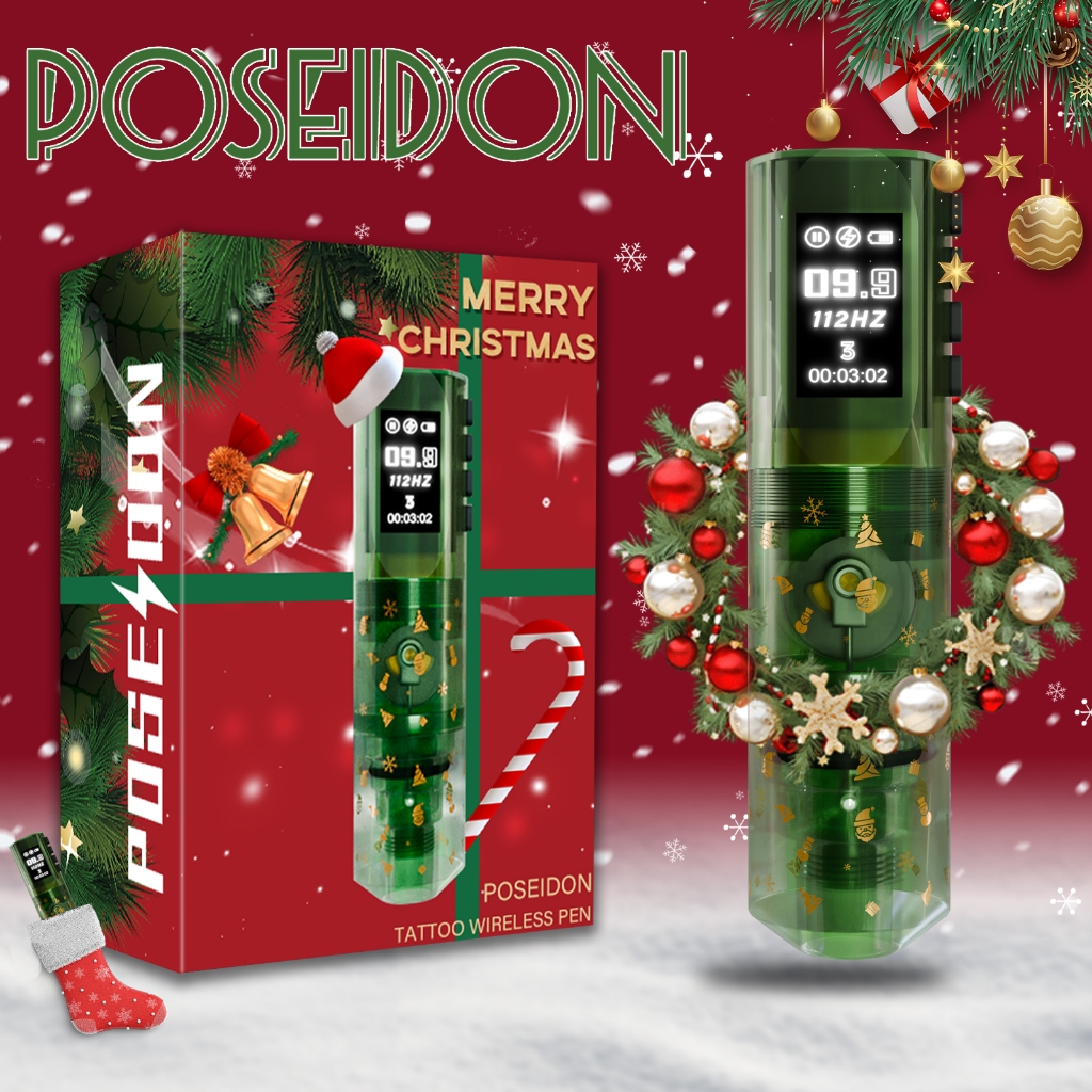 POSEIDON 2024 Christmas Tattoo Pen- Tattoo Machine with 1500mAh ...