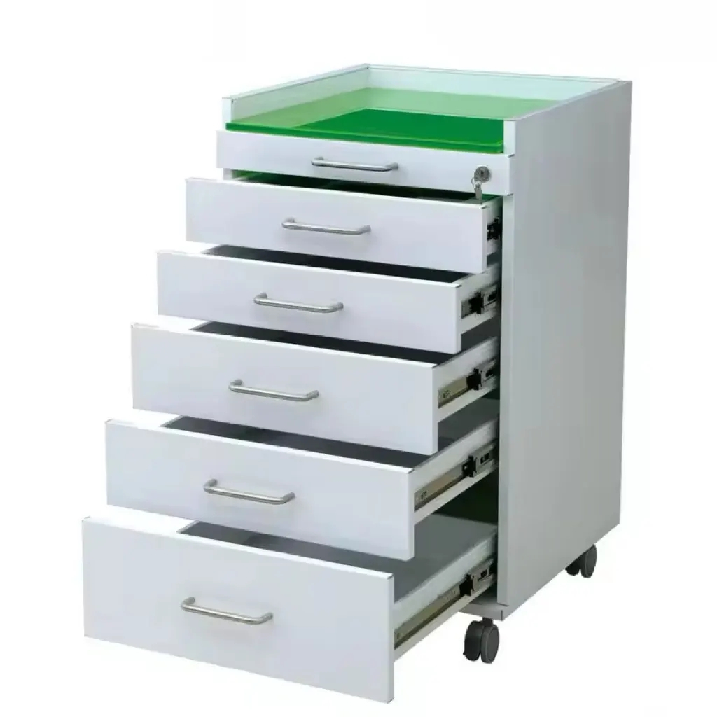 Electric 5-Drawer Mobile Medical Dental Clinic Cabinet Metal Hospital ...