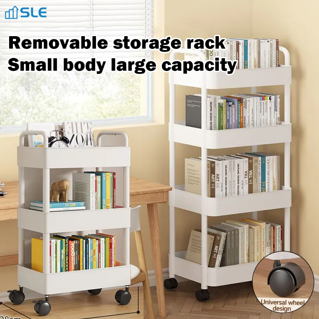 Removable Storage Rack rolling trolley multi-storey cart vegetable rack ...