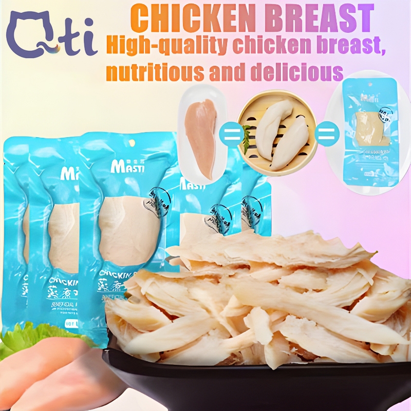 Qti 40g Boiled Chicken Breast Fillet Ready to Eat for Dogs and Cats Pet ...