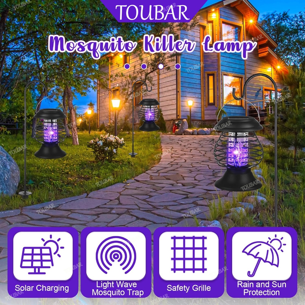 Solar Mosquito Killer Lamp Solar Christmas Lights Outdoor Waterproof ...