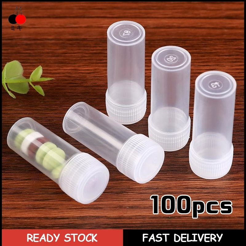 100/500pcs 5ml Plastic Vial Plastic Sample Bottle Test Tube Mini ...