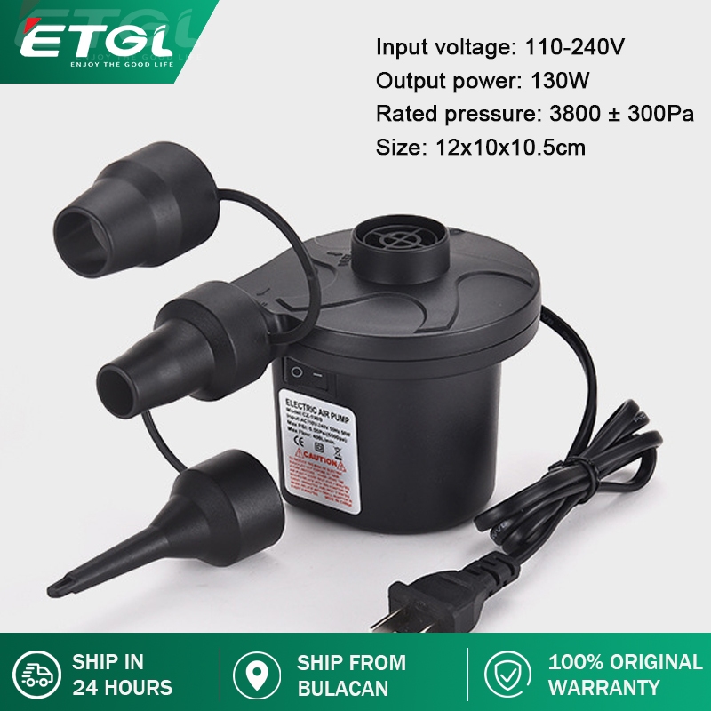 Electric Air Pump Portable Home Inflate Deflate for Air Mattress ...