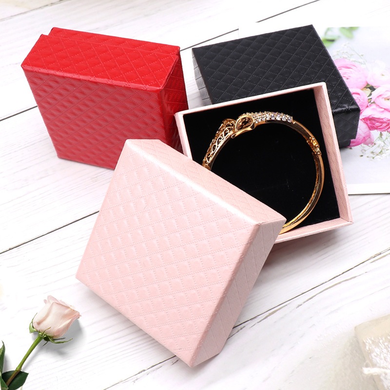 HOO 5*5 Diamond Ring Box Set Jewelry Box 7*7 Bracelet Box Kraft Paper ...
