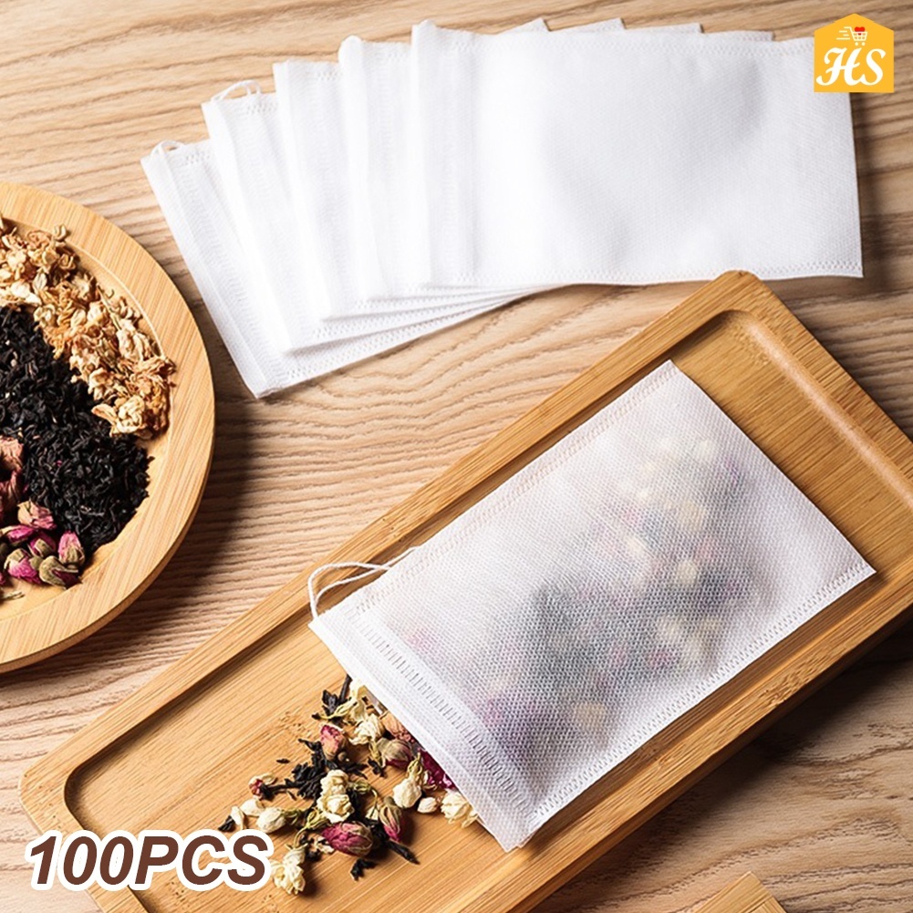 Home 100pcs/Pack Disposable Empty Teabags String Heat Seal Filter Paper ...