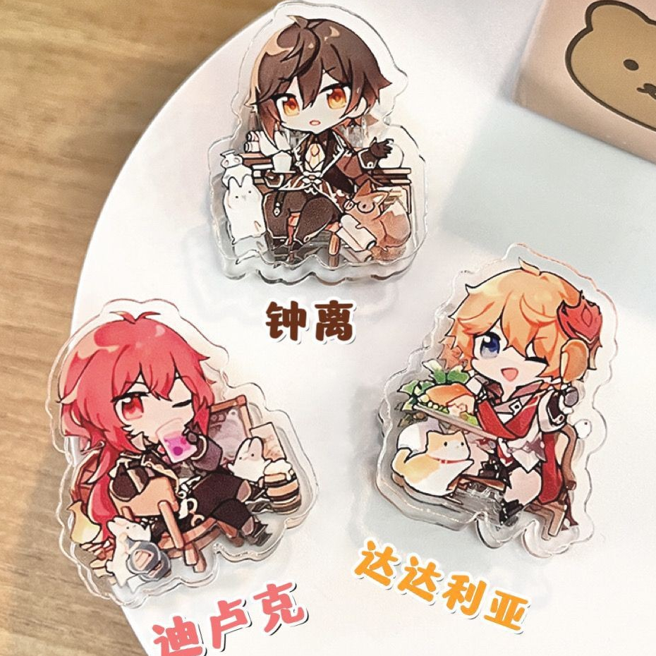 Yuanshen Merchandise Clip Anime Acrylic Clip Note Book Test Paper Butt ...