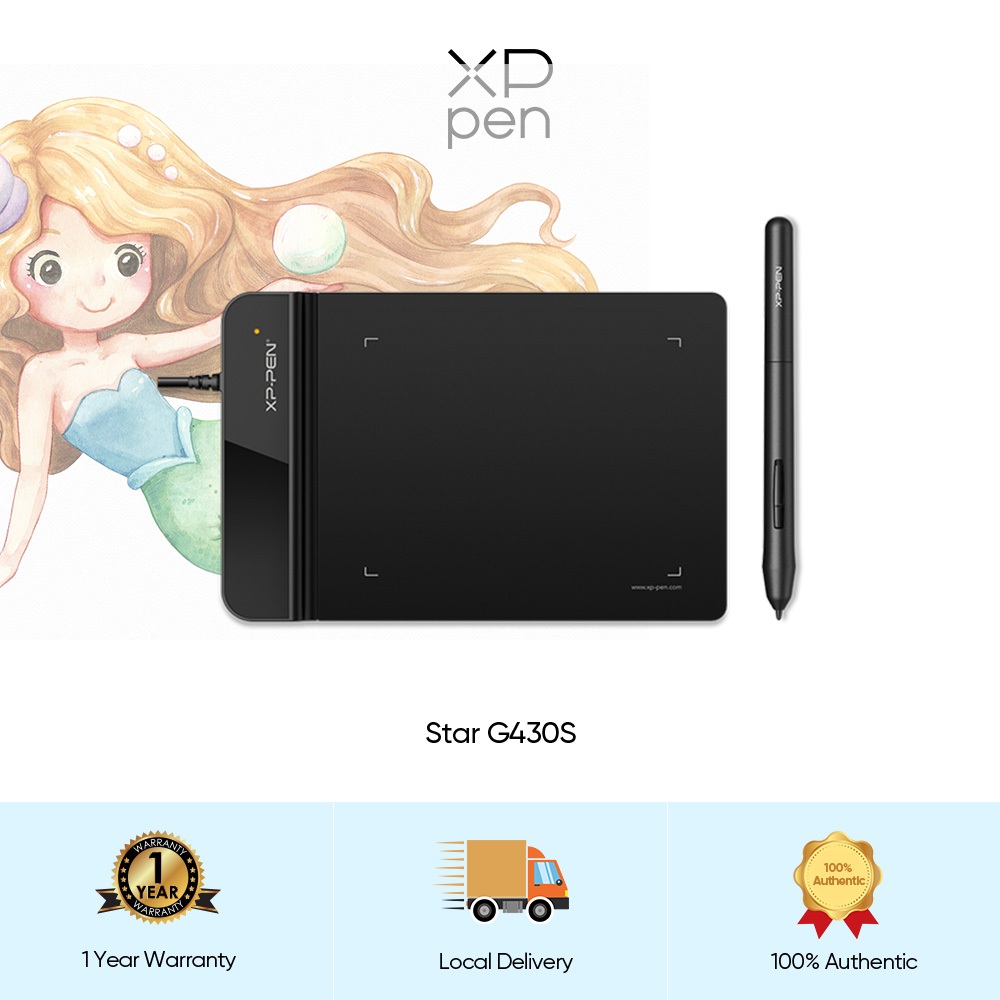 XPPen Star G430S 4 x 3 inch Graphic Drawing Tablet Pen Tablet with 8192 ...