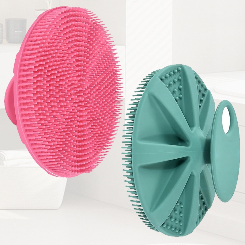 Soft Silicone Body Scrubber Shampoo Brush Handheld Shower Cleansing ...