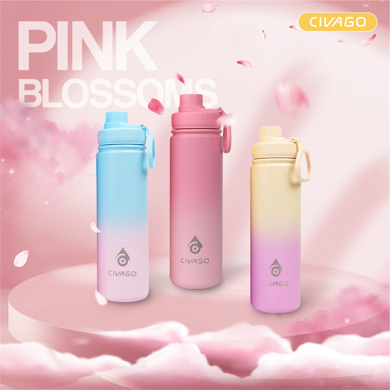 CIVAGO（18oz/22oz/32oz/40oz）Wide Mouth with Cap Lid Vacuum Insulated ...